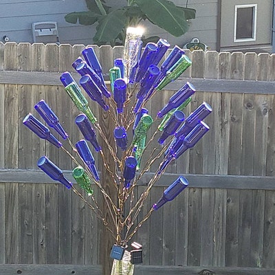 The haint Chaser Glass Bottle Tree by Cubby's - Etsy