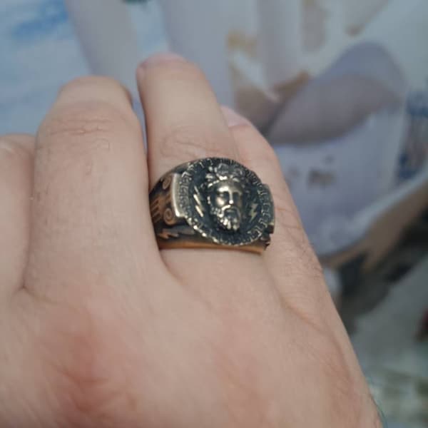 Zeus Signet Ring Men Greek Mythology Jupiter Jewelry - Etsy