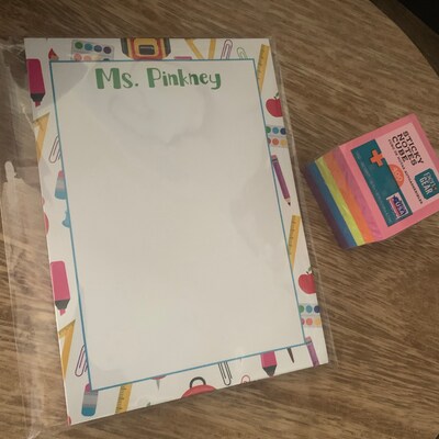 Teacher Personalized Notepad, Custom Teacher Notepad, Teacher ...