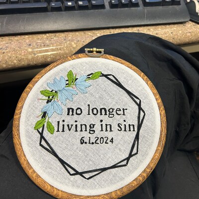 I'm a Little Ray of Pitch Black Wall Decor / Faux Embroidery / Funny ...