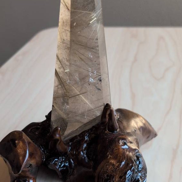 Beautiful Clear Quartz Freeform With Copper Rutiles, Rutilated Clear ...