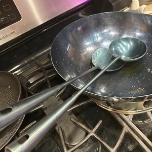 Chinese Traditional, Hand Hammered Iron Stir Fry Pans, Nonstick, No ...