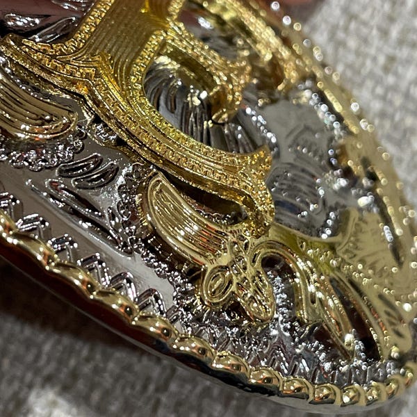 Ranger Buckle Set * 4 Piece Set * Antique Silver & Gold Finish ...