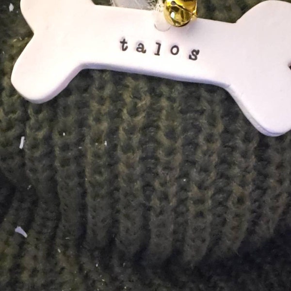 Personalised Dog Bone Clay Tree Decoration, Pet Christmas Decoration ...