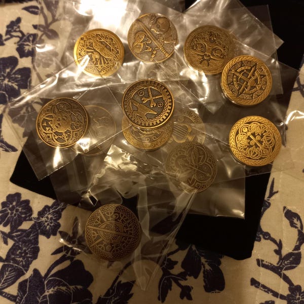 DND DRUID COIN, Large Dungeons and Dragons Charachter Coin D20 Rpg - Etsy