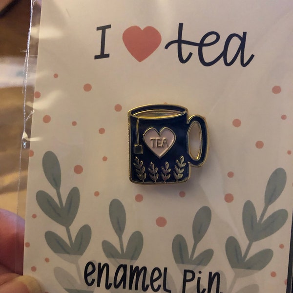 Tea Enamel Pin - Lapel Pin - Tea Pin - Tea Brooch - Best Friend Gift ...