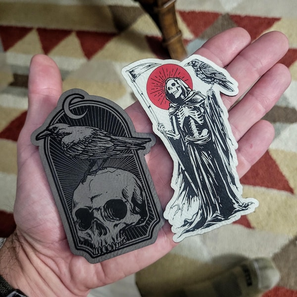 Memento Mori Morale Patch ,grim Reaper With Nods Patch, Goon Patch ...