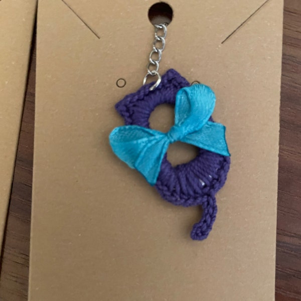 Kitty Kat Crochet Keychain/charm - Etsy