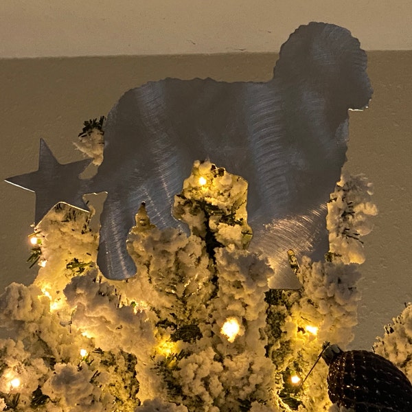 Golden Doodle Dog Tree Topper, With Star, Holiday Decoration, Christmas ...