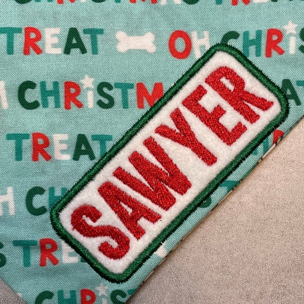 Applique Rectangle Name Tag Frame Machine Embroidery Design - 6 Sizes ...