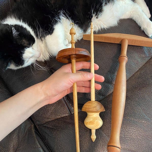 Support Spindle Stand Supported Spinning Drop Spindle Cherry - Etsy