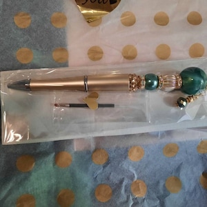 Ivory Beaded Gold Wedding Guest Book Pen, Sign in Table Pen, Fancy ...