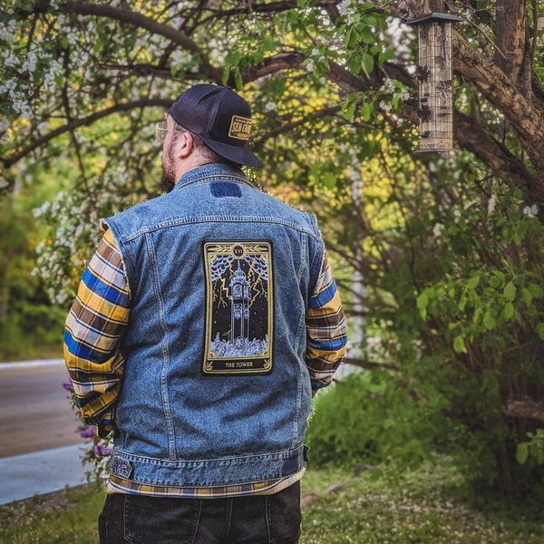Large Embroidered Back Patch - "the Tower" - Etsy