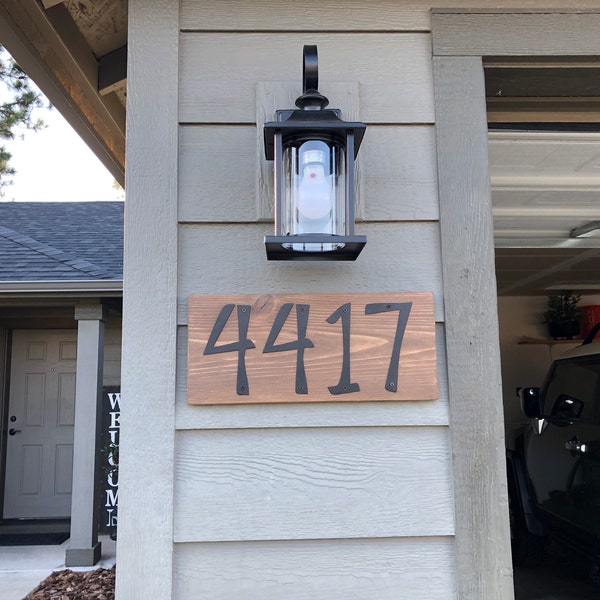 POWDER COATED NUMBERS - Individual House Numbers - Rustic Dark Brown ...