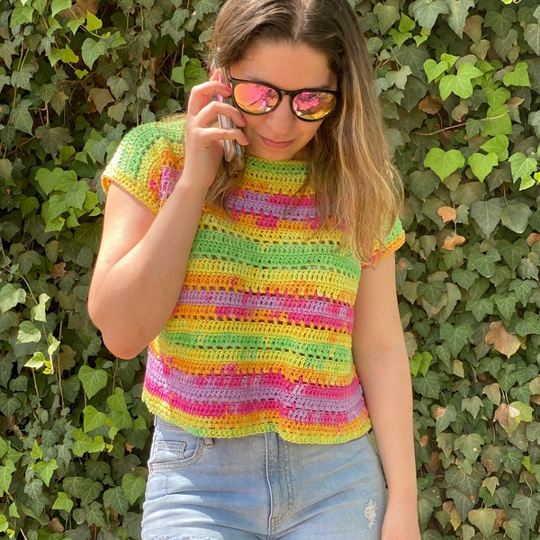 Crochet Pattern | Box Top | Crochet Short Sleeve Tee Pattern - Etsy