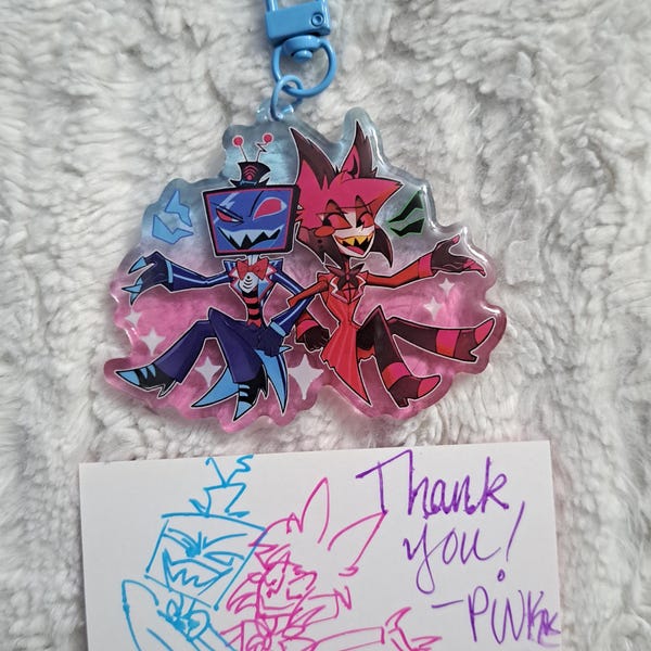 Hazbin Hotel Radiostatic Vox Alastor Acrylic Standee pre-order round ...