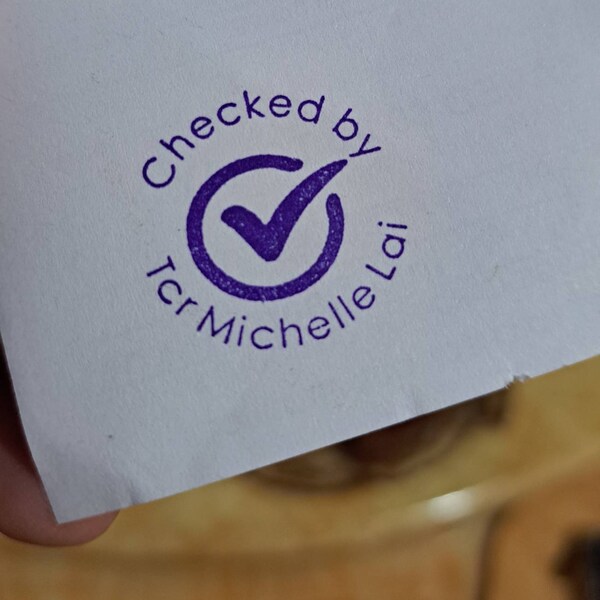 Personalized Teacher Checklist Stamp, Teacher Writing Checklist Stamp ...