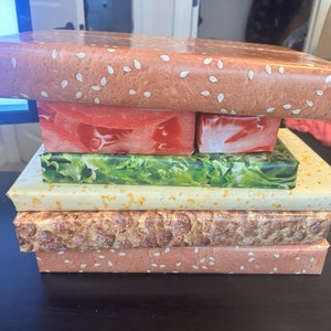 Cheeseburger Wrapping Paper Set Funny Gift Wrap for Multiple Presents ...