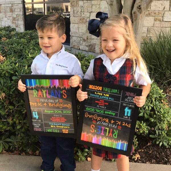 Back to School Sign, First Day of School Sign, 1st Day of School ...