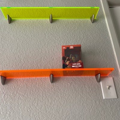 Perspex/acrylic Coloured Shelves Orange Neon for Interiors - Etsy