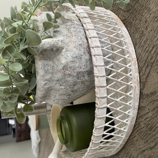 Primitive Textured Vessel With Handle, Air Dry Clay, Hand Sculpted ...