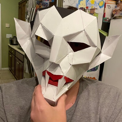 DIY Vampire Mask Dracula Mask 3D Paper Craft Template - Etsy