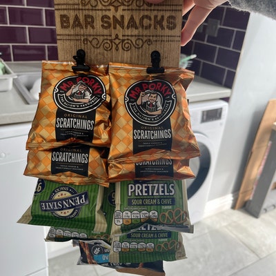 Bar Snacks Holder / Dispenser/ Clip Board Wall Mounted Ideal for Home ...