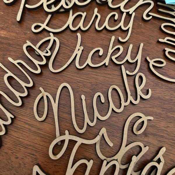 MDF Laser Cut Names | Wedding Place Names | Table Decoration | MDF ...