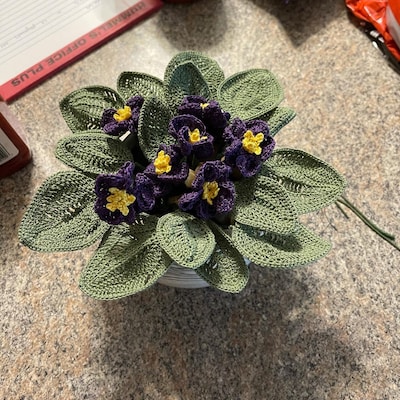Crochet African Violet Flower Pattern Photo Tutorial - Etsy