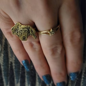 Dog Photo Ring, Pet Face Engraving Ring, Dog Memorial Ring, Cat ...