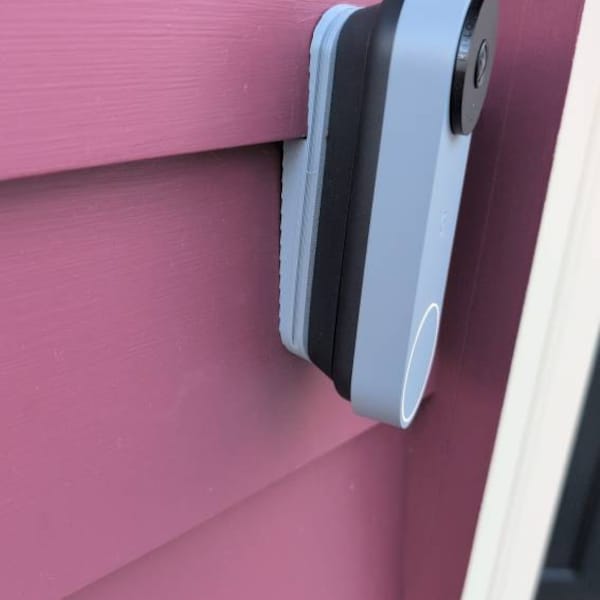 Google Nest (wired, 2nd Gen.) Doorbell Vinyl/ Board Siding Mount With ...