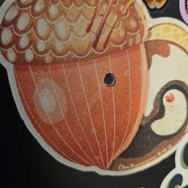 Katydid Circle Emboss Waterproof Sticker 3x3" - Etsy