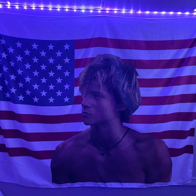 Pedro Pascal American Flag Pedro Pascal Wall Tapestry in Daddy - Etsy