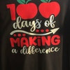 100 Days of Making a Difference Svg, 100 Days of School Svg, Teacher ...