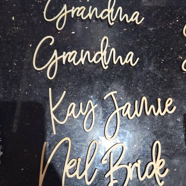 Personalised Place Names | Wooden Place Names | Unique Wedding Favours ...
