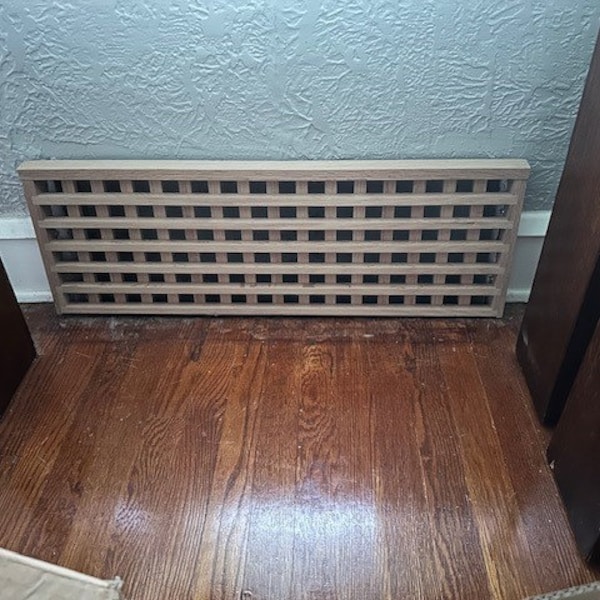 Custom Made to Your Size Large TRIMMED WOOD Floor Grate Wall Register ...