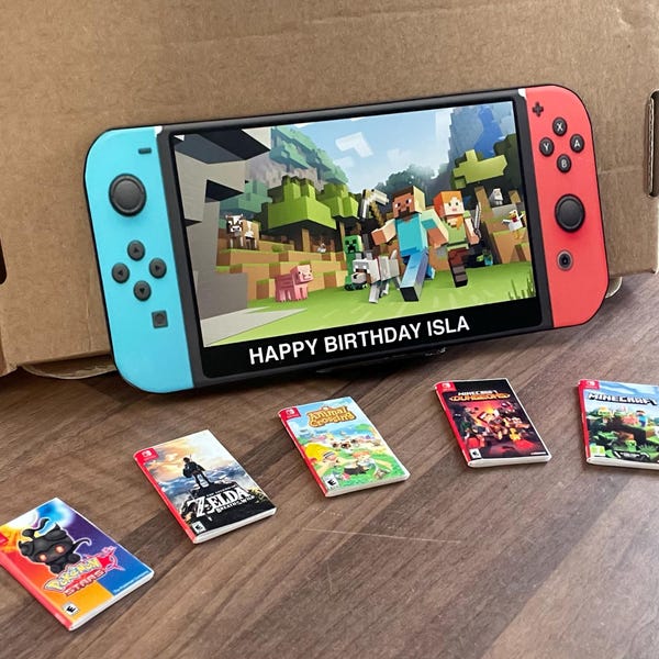 Personalised Cake Topper | Fun Nintendo Switch Topper With Custom Image ...