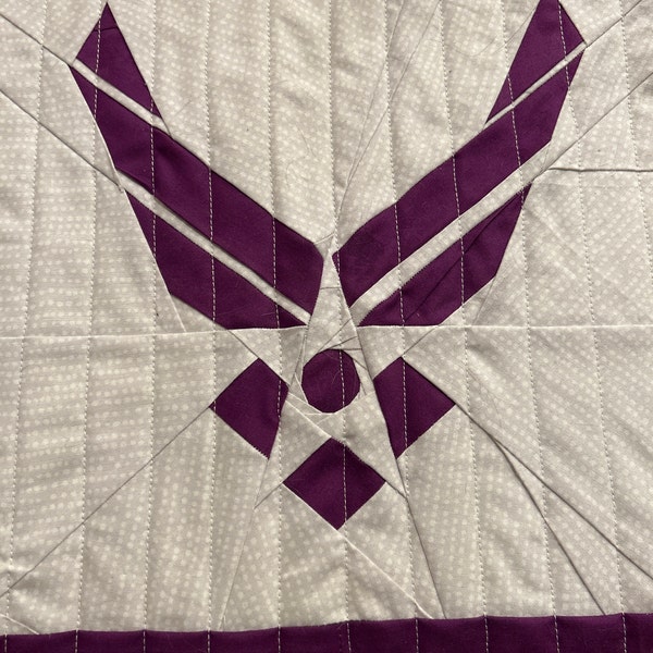 US Air Force Foundation Paper Piecing Quilt Block Pattern, Military ...