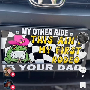 NO FARMS NO Food License Plate Frame Funny Humor Prank License Plate ...