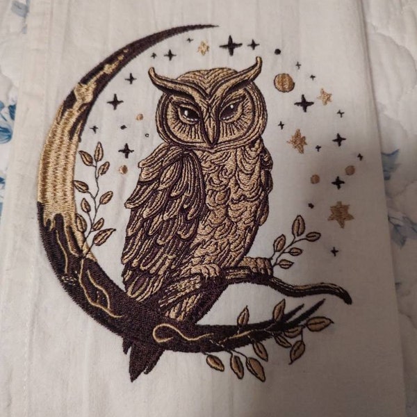 Night Owl - Machine Embroidery Design - 3 Sizes - Etsy