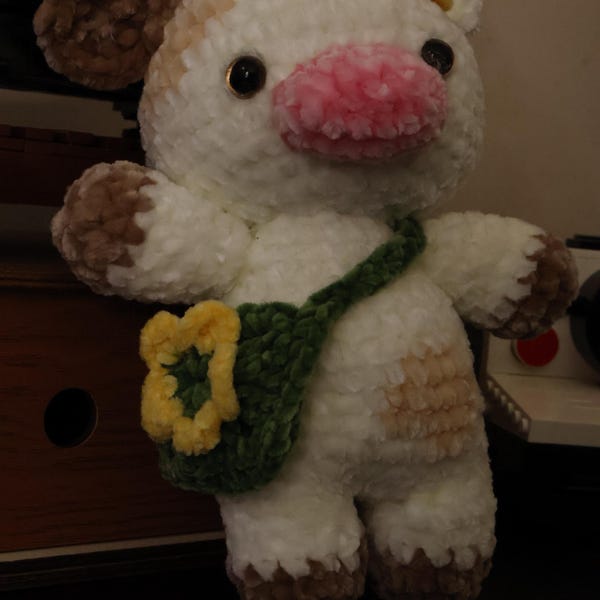 2 in 1 Cow Plushie Crochet Pattern | Peach Cow and Avocado Cow ...