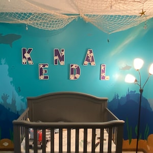 Under the Sea Name Sign Seashell Letters Personalised Name Sign Custom ...