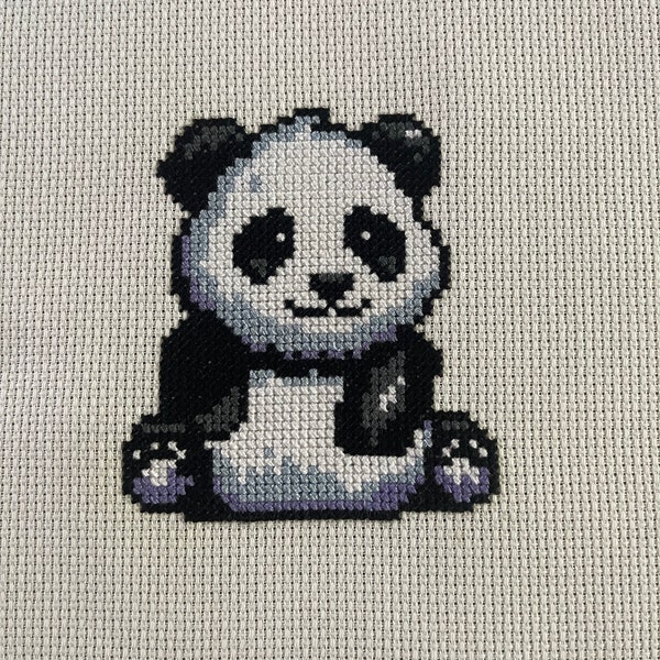 Panda Cross Stitch Pattern Wild Animal Cross Stitch Pattern Chinese ...