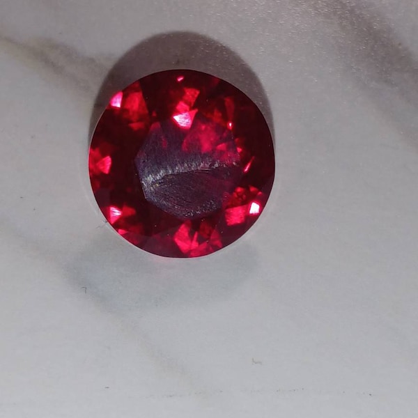 Ruby Round Faceted Gemstone Brilliant Cut Ruby Gem Multiple Sizes to ...
