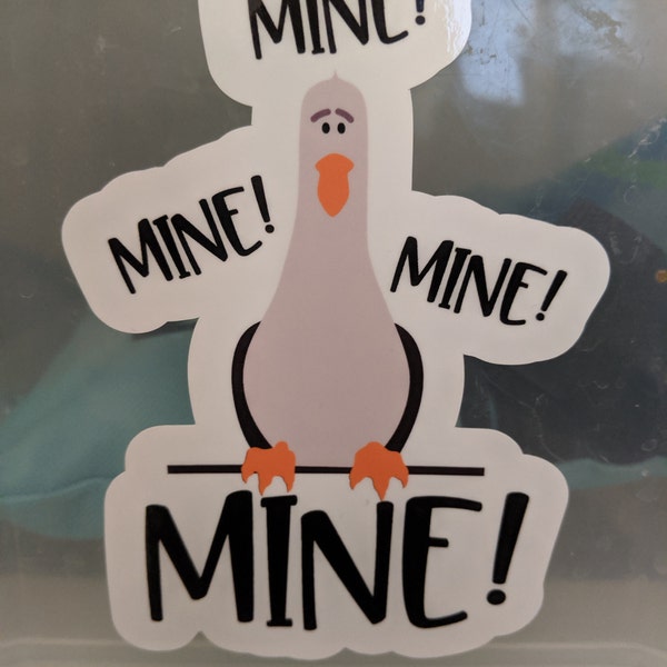 Mine Mine Mine Seagull Sticker | 5" Die-cut Window, Skateboard, Car ...
