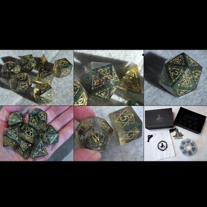 Dnd Dice Set Obsidian Set Raised Dice for Dungeons and Dragon, RPG Game ...