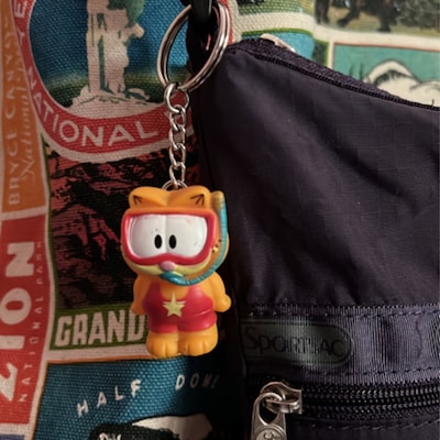 Gorgeous Collectible Garfield Figurine Your Choice Keychain. - Etsy
