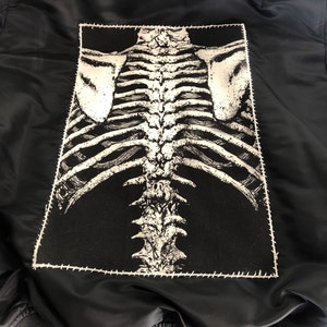 Ribcage Back Patch Ribcage Skeleton Patch Bones Patch - Etsy UK