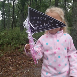 Pennant Flag Printable First Day of Homeschool School Grade Instant ...