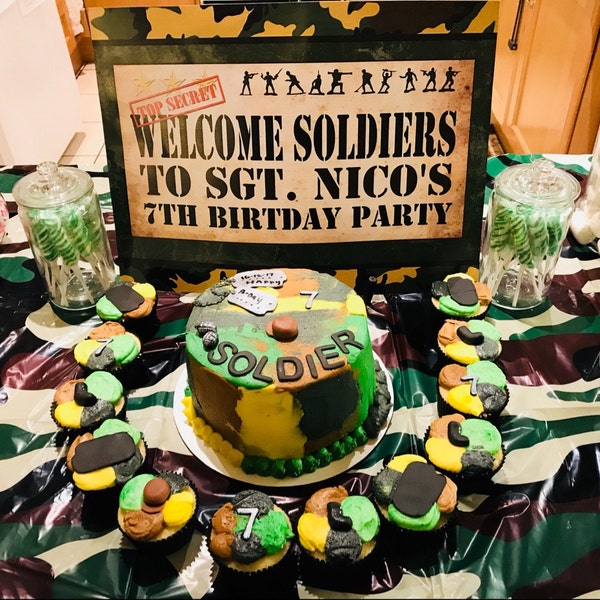 Army Men Welcome Sign - INSTANT DOWNLOAD - DIY Partially Editable ...